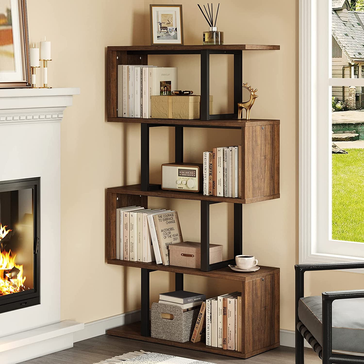 Modern Wood Bookshelf
