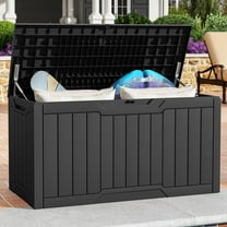 Dextrus 260 Gallon Large Deck Box, Outdoor Storage Box with Flexible ...