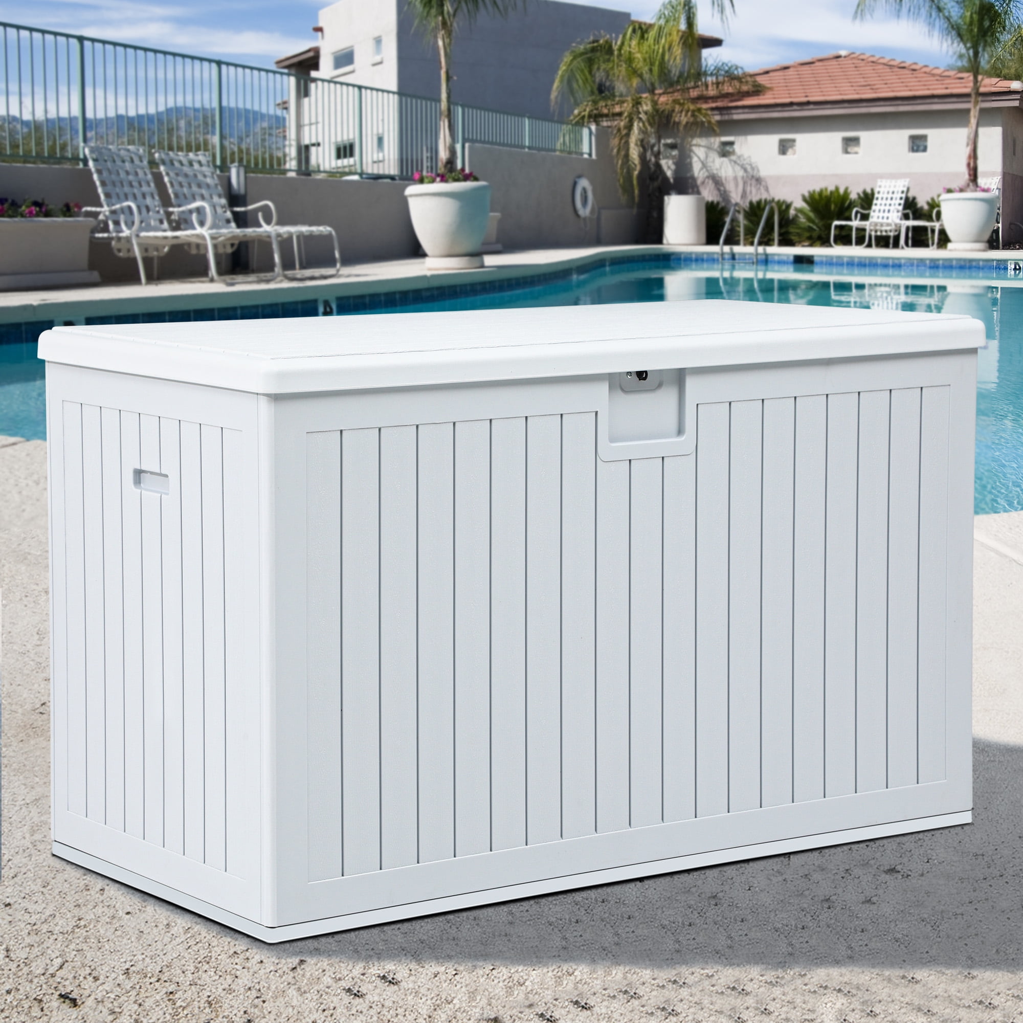 Dextrus 230 Gallon Waterproof Outdoor Storage Deck Box, Extra-large for ...