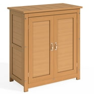 MCombo Outdoor Wooden Storage Cabinet, Garden Tool Shed w/ Latch ...