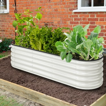 Topbuy 3-Tier Raised Garden Bed Wooden Elevated Planter Box with Open ...