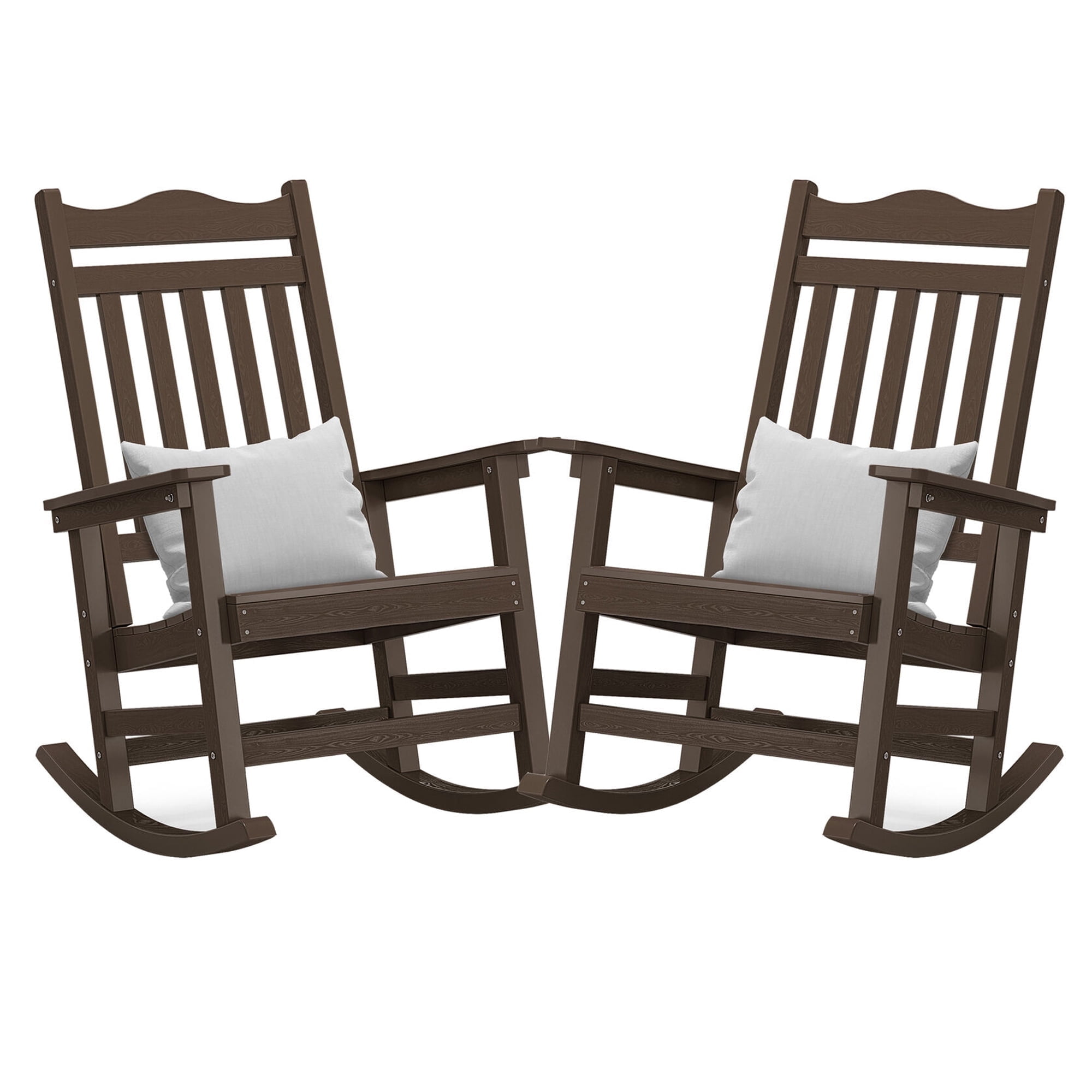 Dextrus 2-Piece Outdoor Rocking Chair Set, Weather Resistant, Patio ...