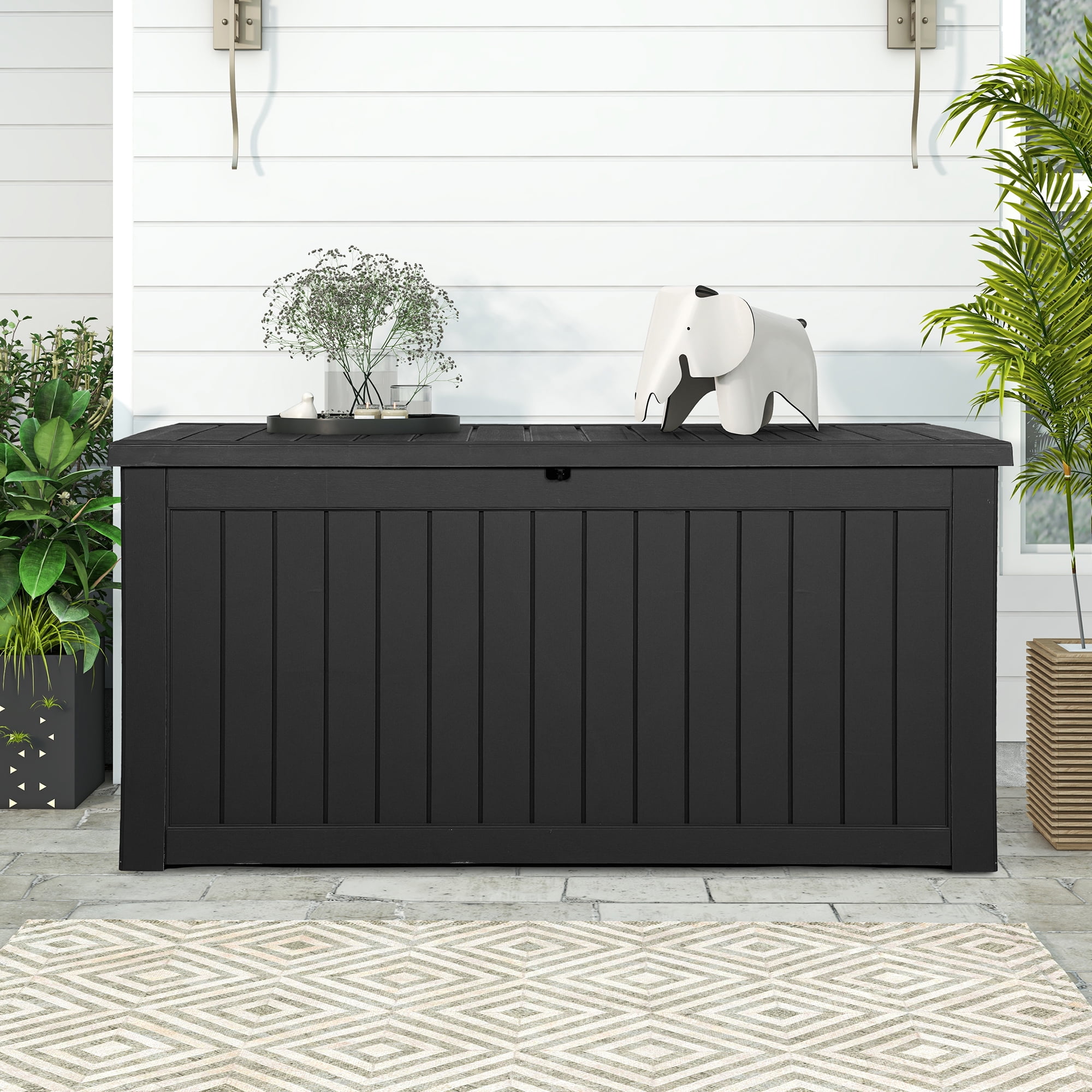 Dextrus Outdoor Storage Deck Box 230 Gallon - Large Patio Storage for ...