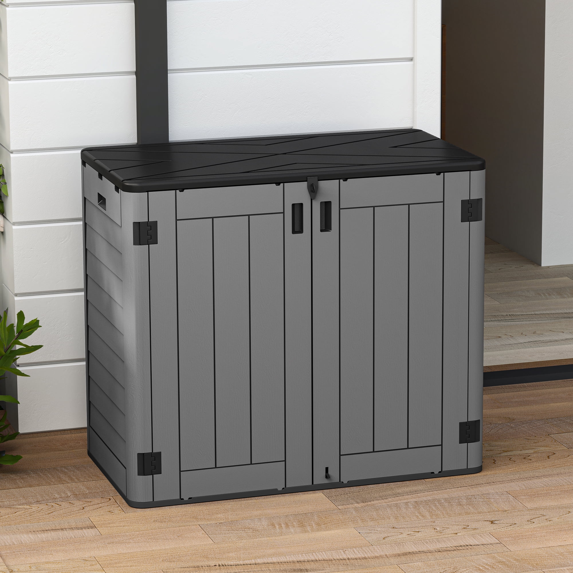 Dextrus Outdoor Storage Unit 25 Cubic Feet without Shelving for ...