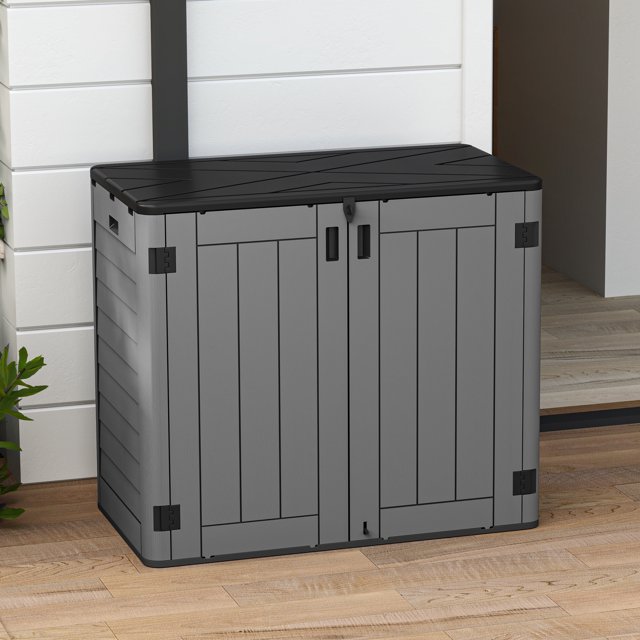 Dextrus Outdoor Storage Unit 25 Cubic Feet without Shelving for ...