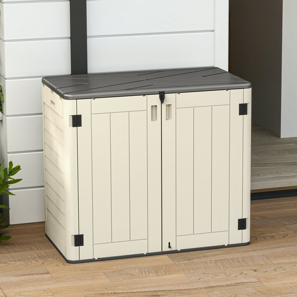 Dextrus Outdoor Storage Unit 25 Cubic Feet without Shelving for ...