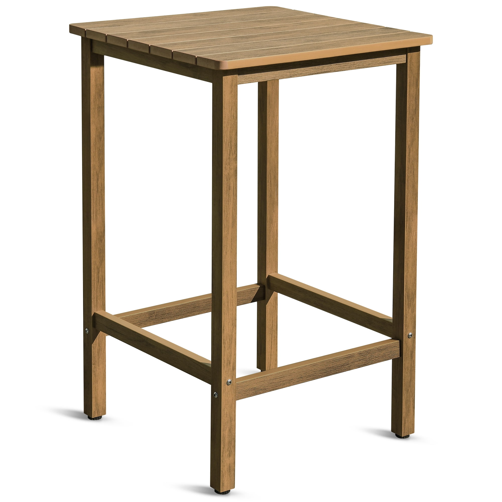 Dextrus Patio Bar Table, Outdoor Counter Height Adirondack Bar Table ...