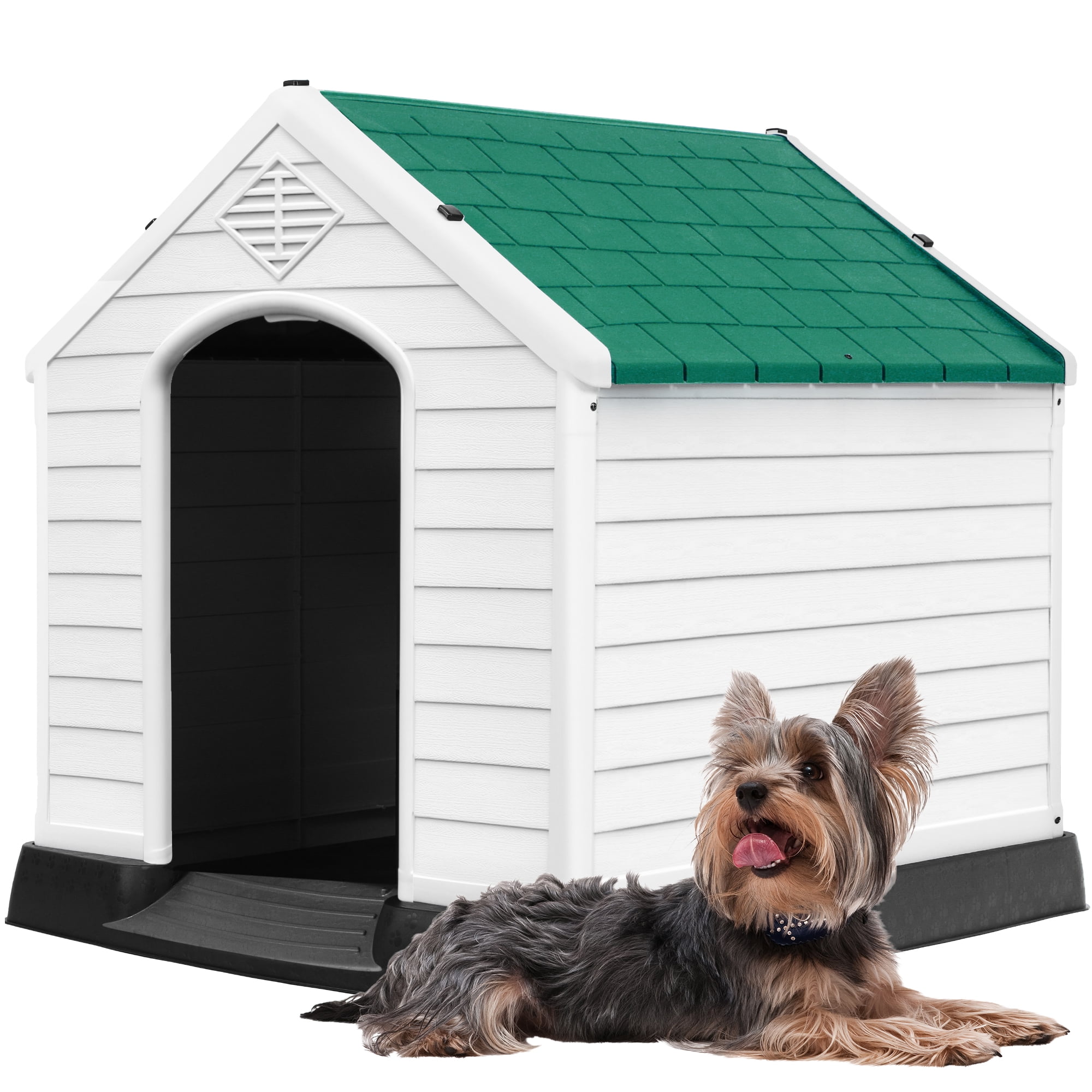 Dextrus Plastic Dog House,Outdoor Indoor Waterproof Dog Houses with ...