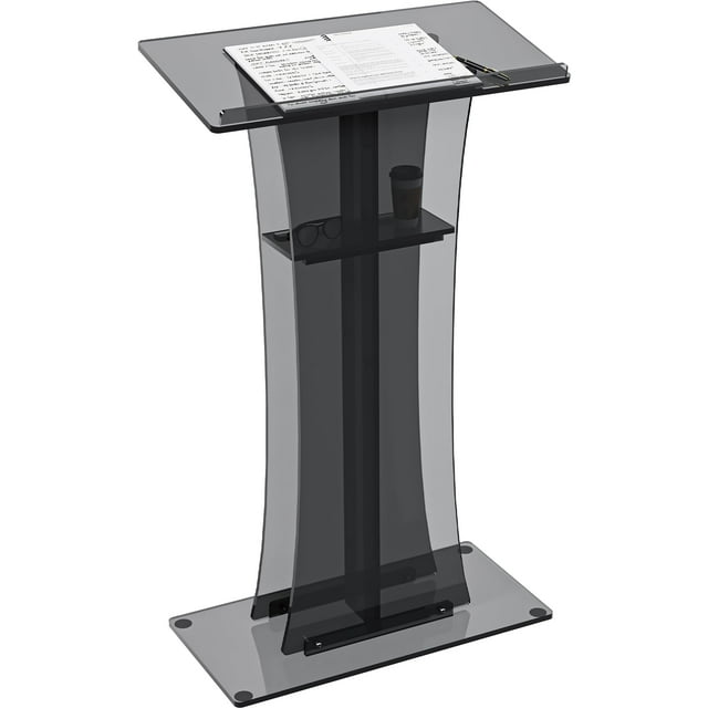 Dextrus Podium Stand 47 inches Tall,Acrylic Portable Podium Pulpits for ...
