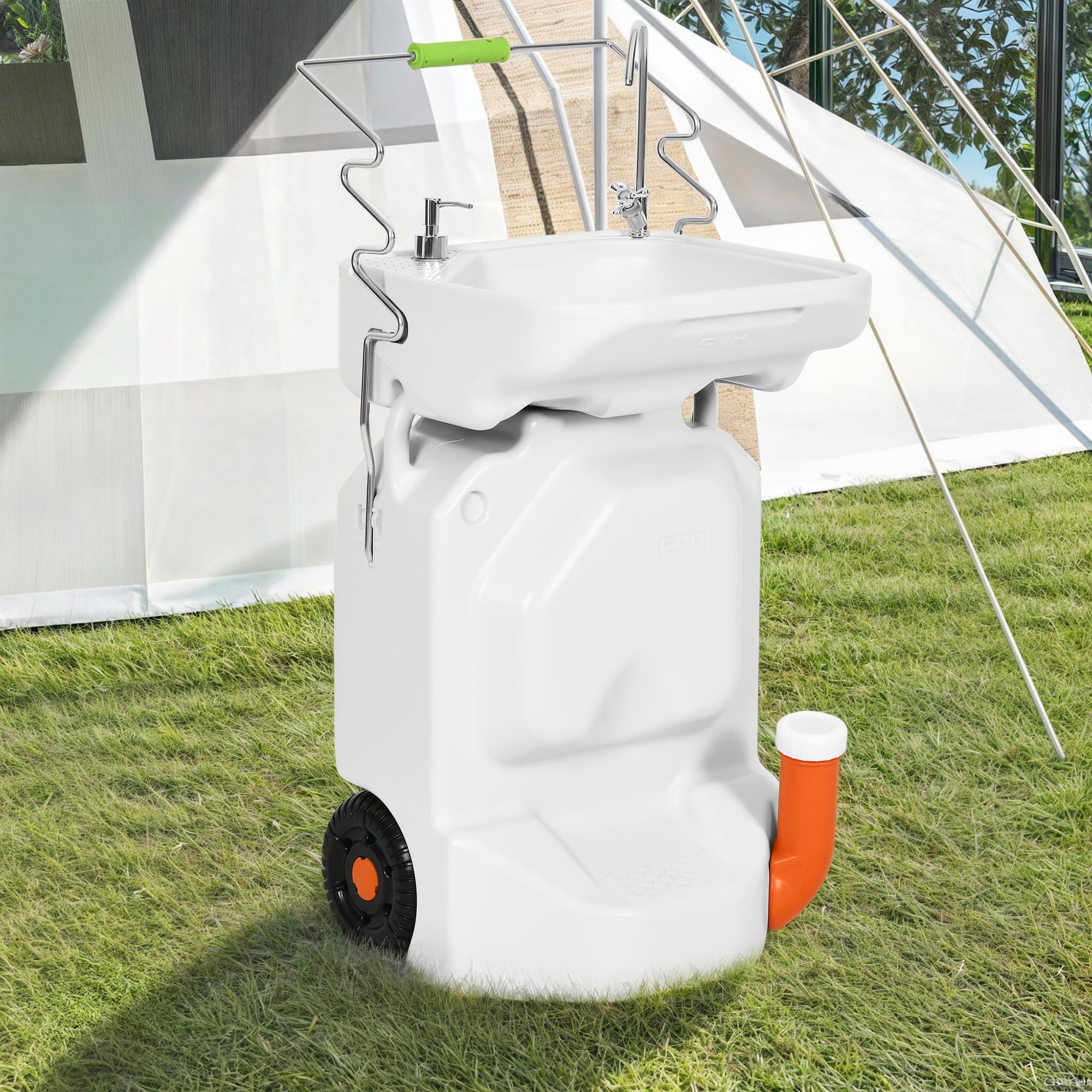 DEXTRUS Portable Camping Sink with 10-Gal Sewage Water Tank & Soap ...