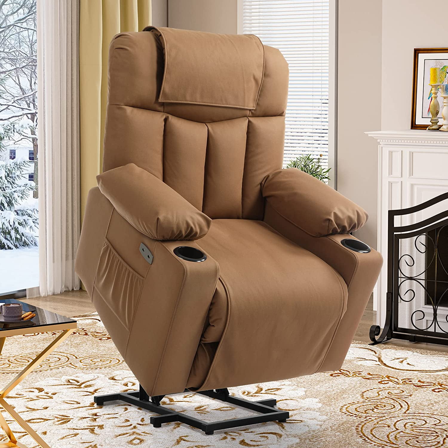 Dextrus Power Lift Recliner for Elderly with Massage, USB Ports, Cup ...
