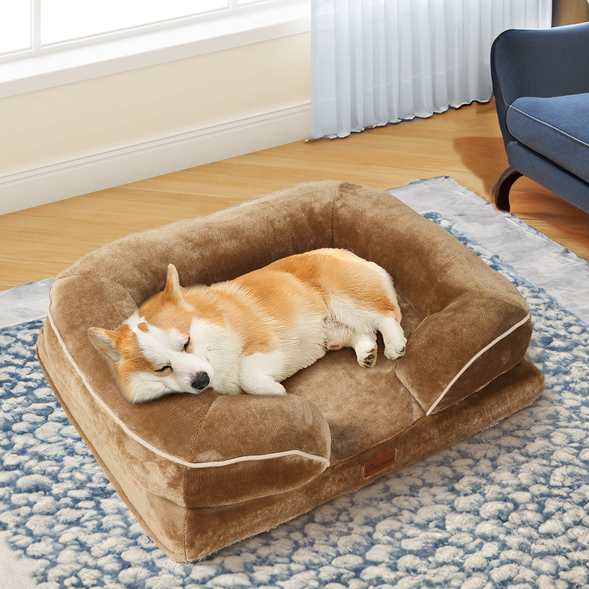 Dextrus Premium Large Dog Beds, Orthopedic Memory Foam Pet Bed for ...