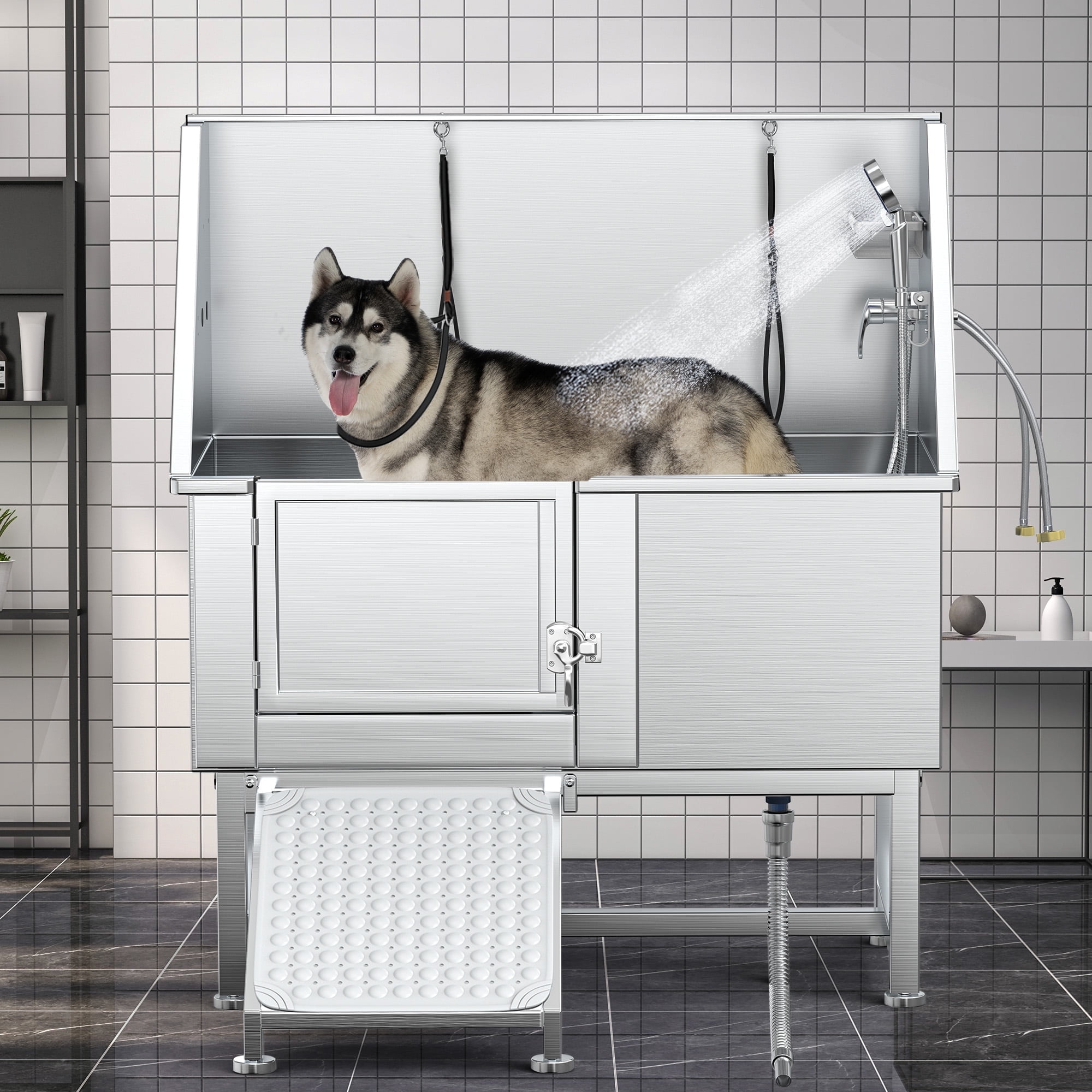 Dextrus Professional Pet Wash Station 50in, 304 Stainless Steel Dog ...