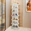 6 Tier 360° Rotating Shoe Rack Tower Spinning Shoe Display Lazy Susan ...