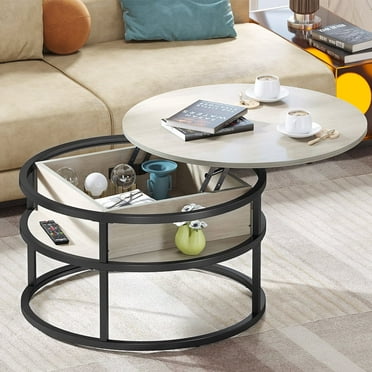 Coffee Table with 2 Hidden Storage,Mid Century Modern Coffee Table with ...