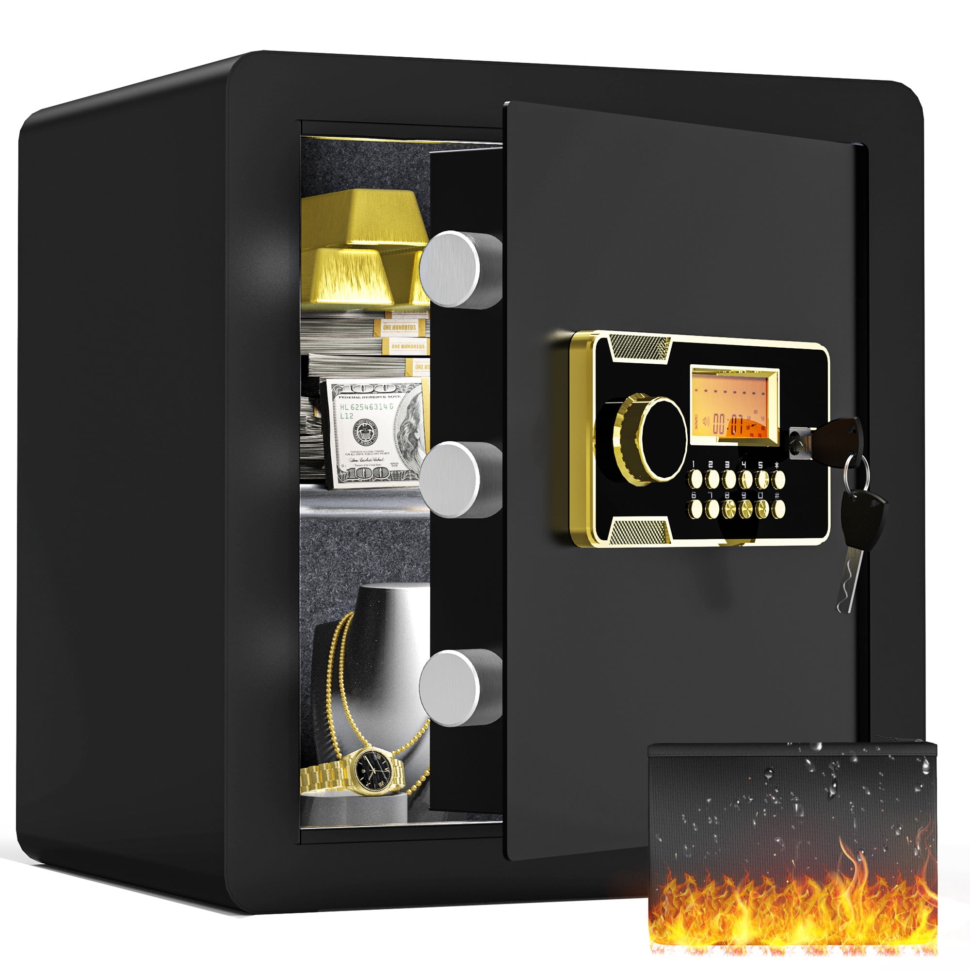 Dextrus Security Safe Box,2 CU.FT Safe Box with Digital Keypad and ...