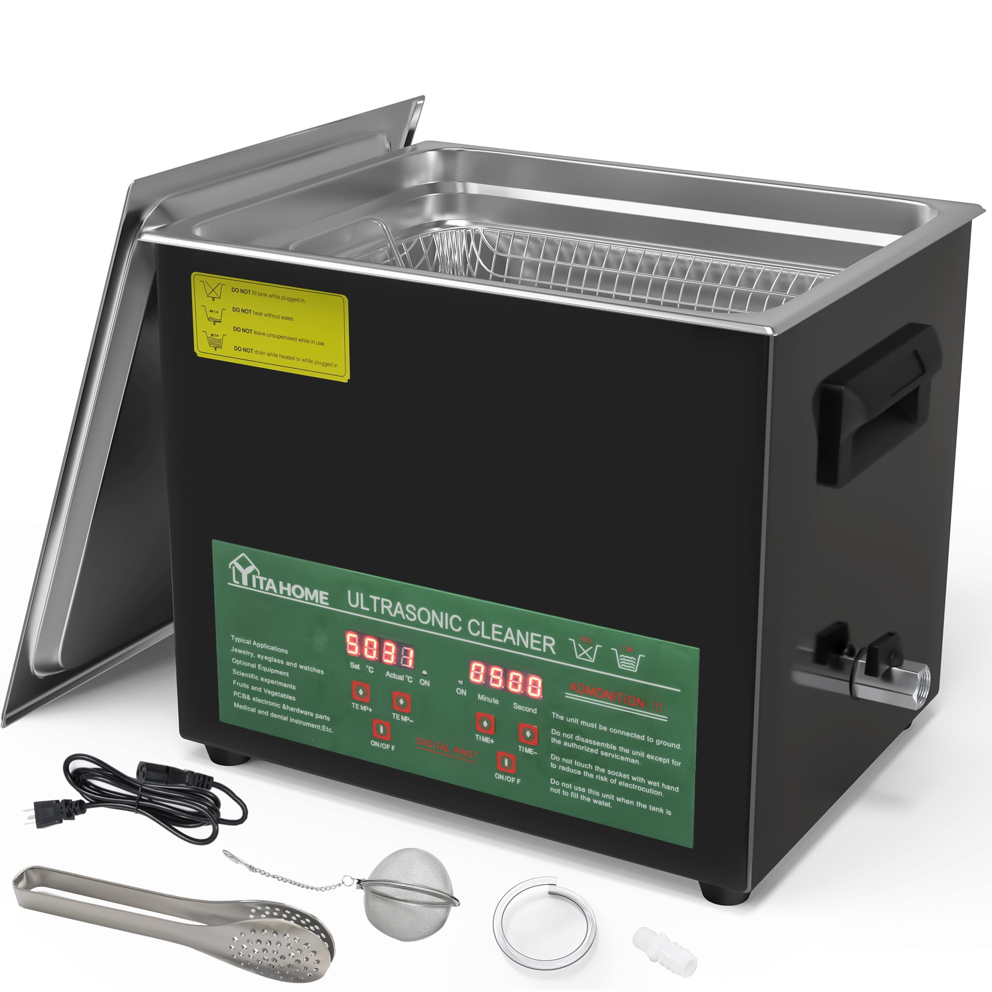 Dextrus Upgraded Ultrasonic Cleaner 10L, Digital Ultrasonic Cleaner ...