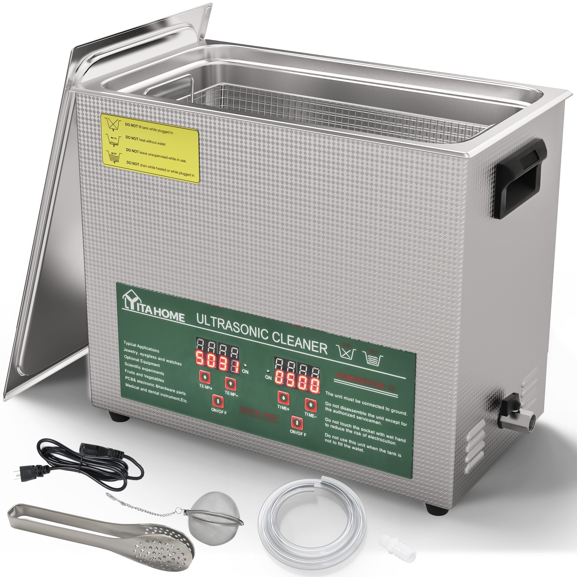 Dextrus Upgraded Ultrasonic Cleaner 6L, Digital Ultrasonic Cleaner with ...