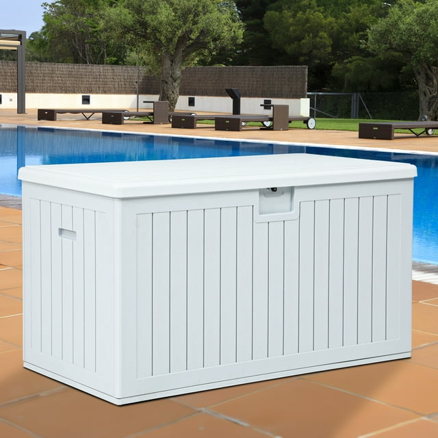 Dextrus XL 150 Gallon Deck Box, Outdoor Storage for Furniture, Garden ...