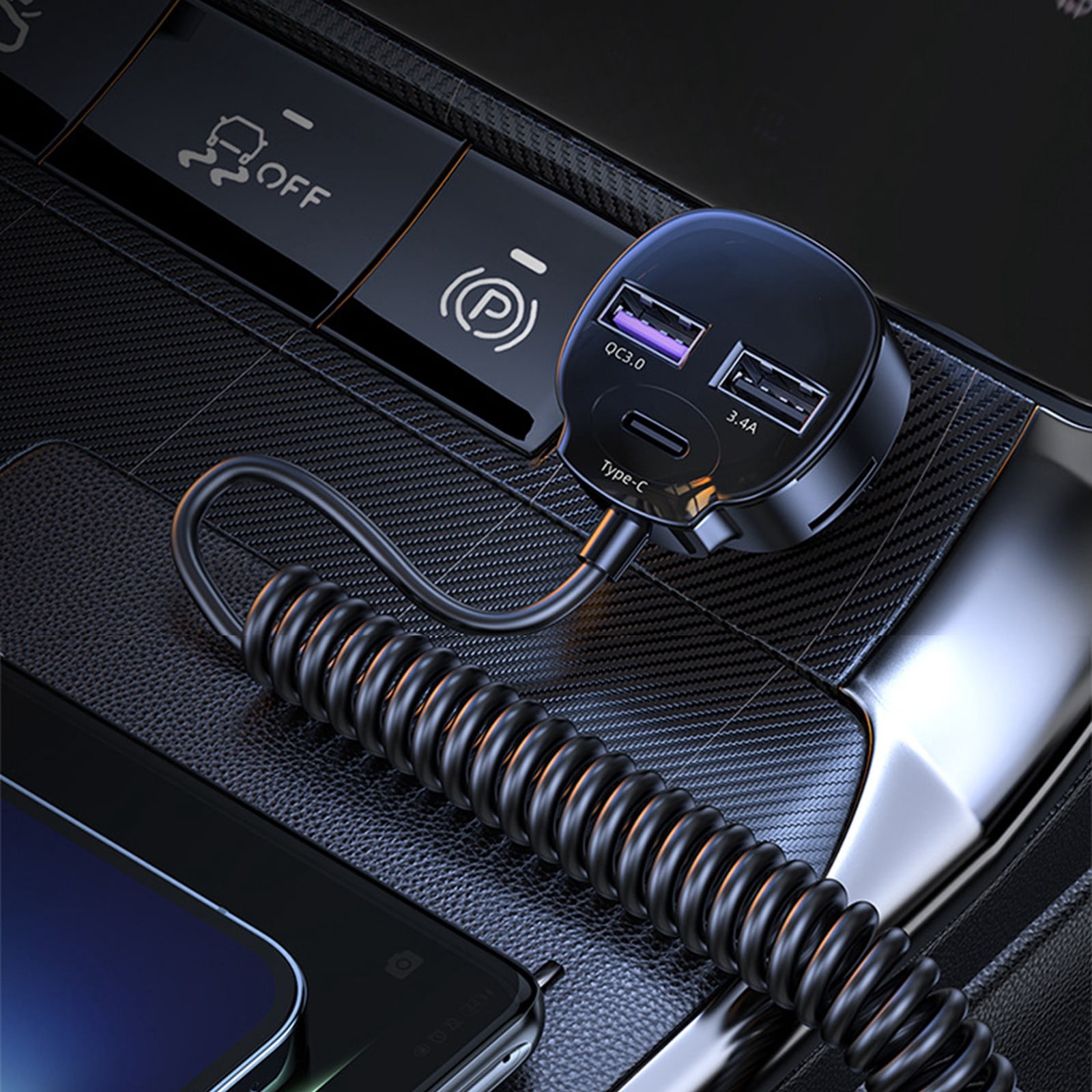 Deyared Car Charger Fast Charging Fast Car Charger Intelligent Digital ...