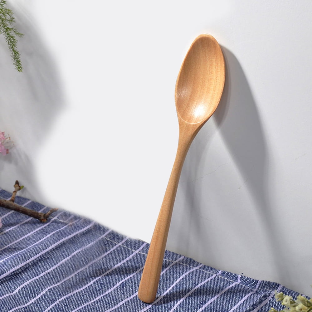 Deyared Dinner Spoon Set Teaspoon Set Wooden Spoon Fork Kitchen Cooking ...