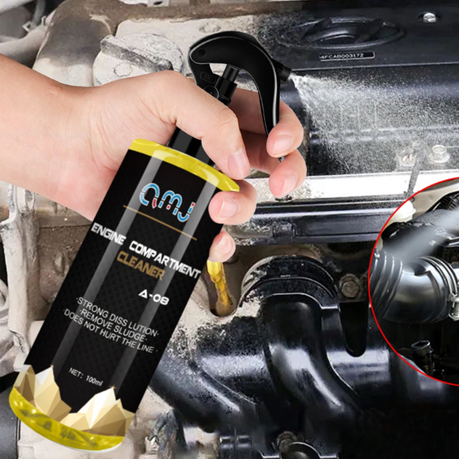 Deyared Eco Detergent Universal Cleaner Stain Remover Spray Oil Film Remover Car Engine Cleaner ...