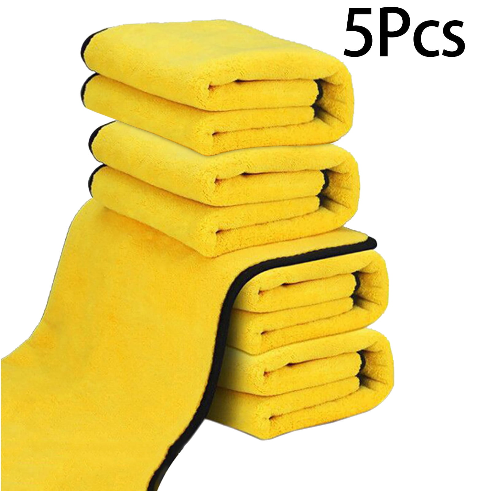 Deyared Microfiber Cleaning Cloths Car Cleaning Cloths 5PC Car Extra ...