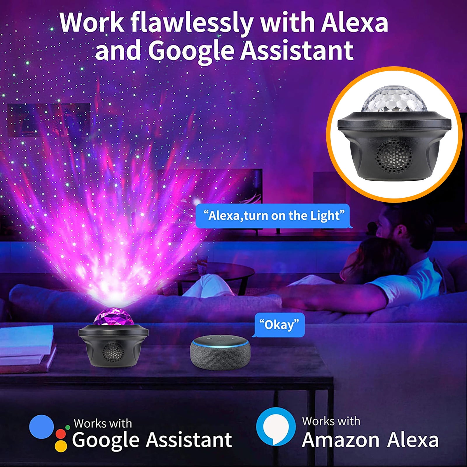 Deyared Sunset Projection Lamp Rotating Colourful Projection Lamp Home ...