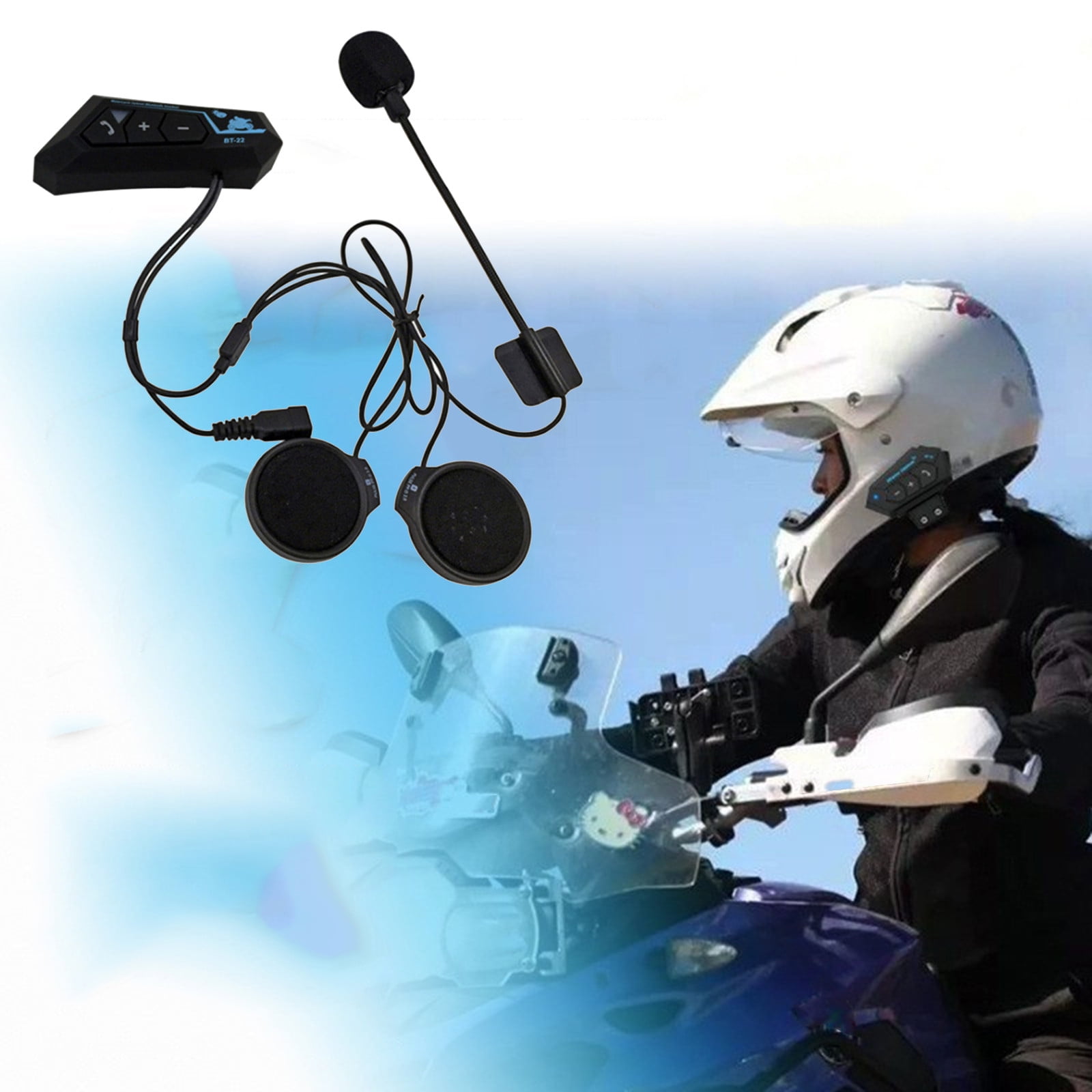 Deyared Wireless Neckband Headset Stereo Helmet Bluetooth Headset ...