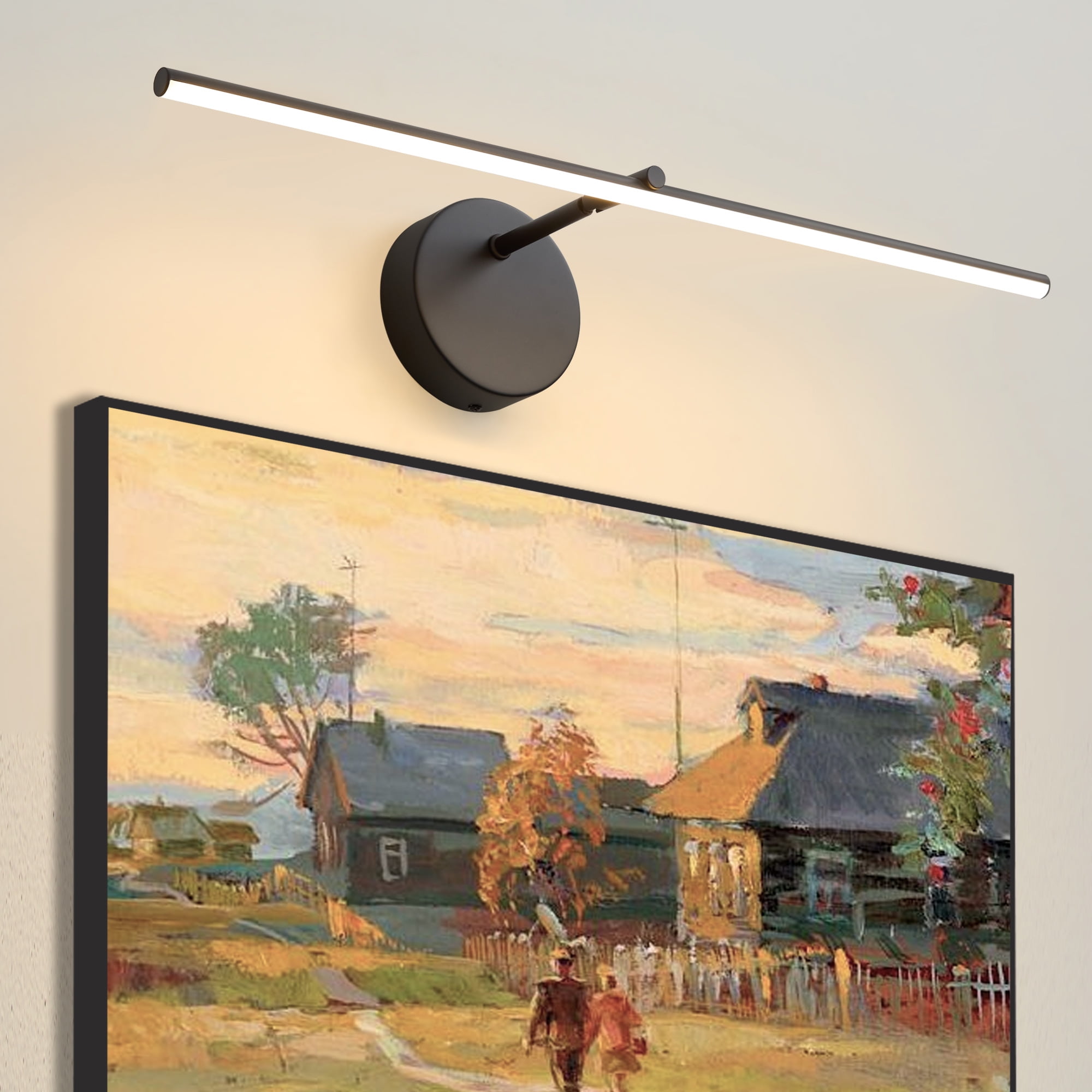 Deyidn 24-inch Black Modern LED Wall Sconce, Dimmable Wall Light with ...