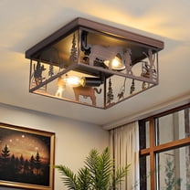 Possini Euro Design Lattice Modern Ceiling Light Semi Flush Mount ...