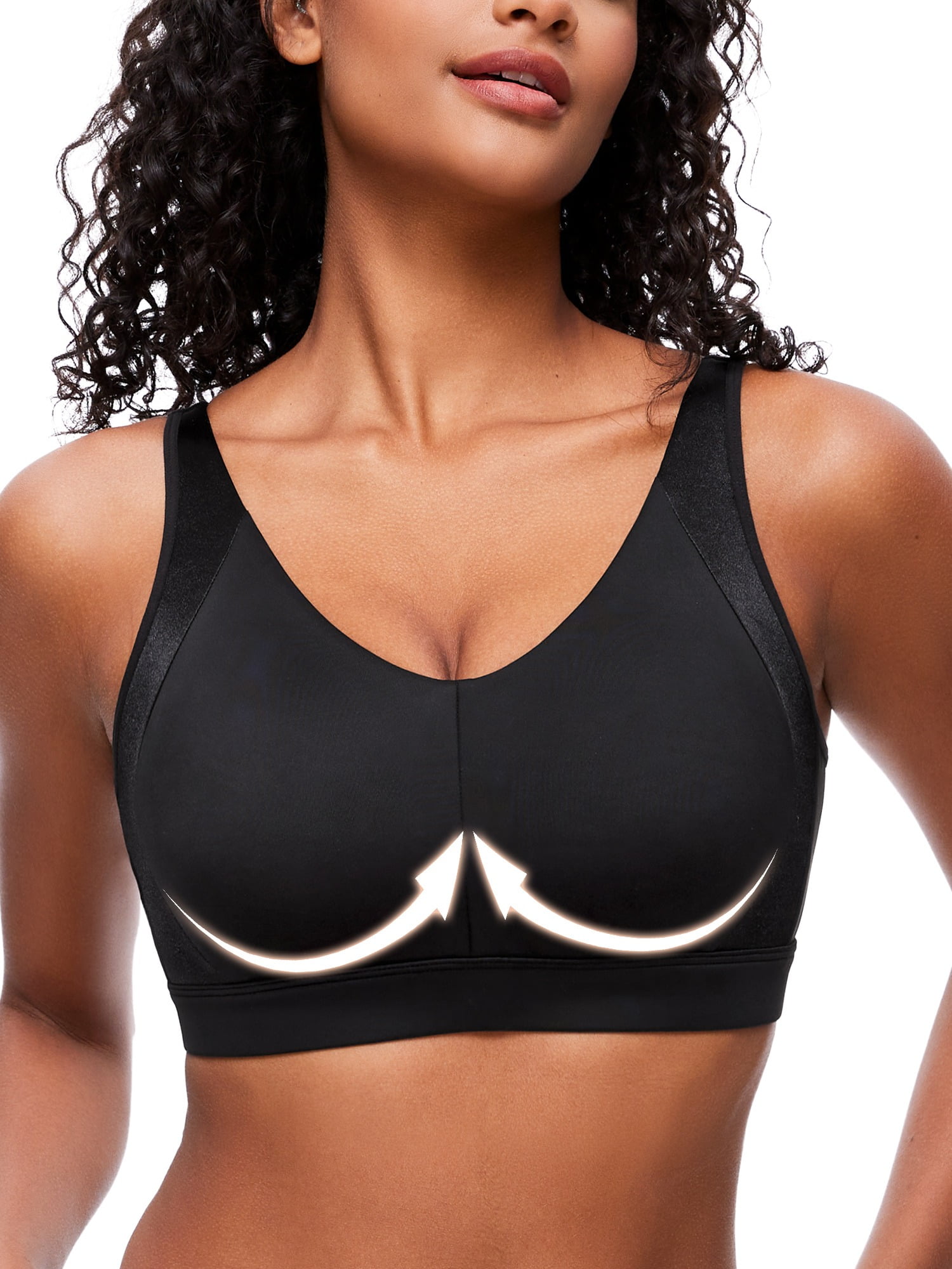Deyllo Womens Minimizer Bra Plus Size Wireless Non Padded Full