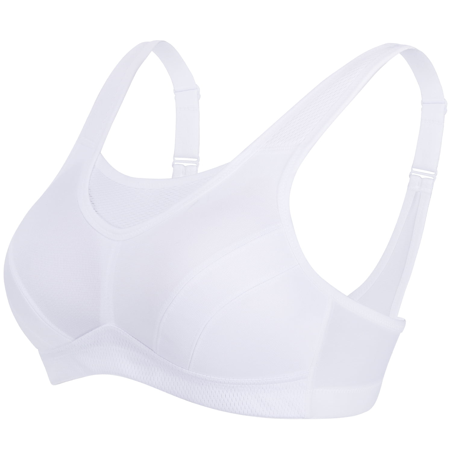 Deyllo Women's Plus Size High Impact Full Support Wireless Workout ...