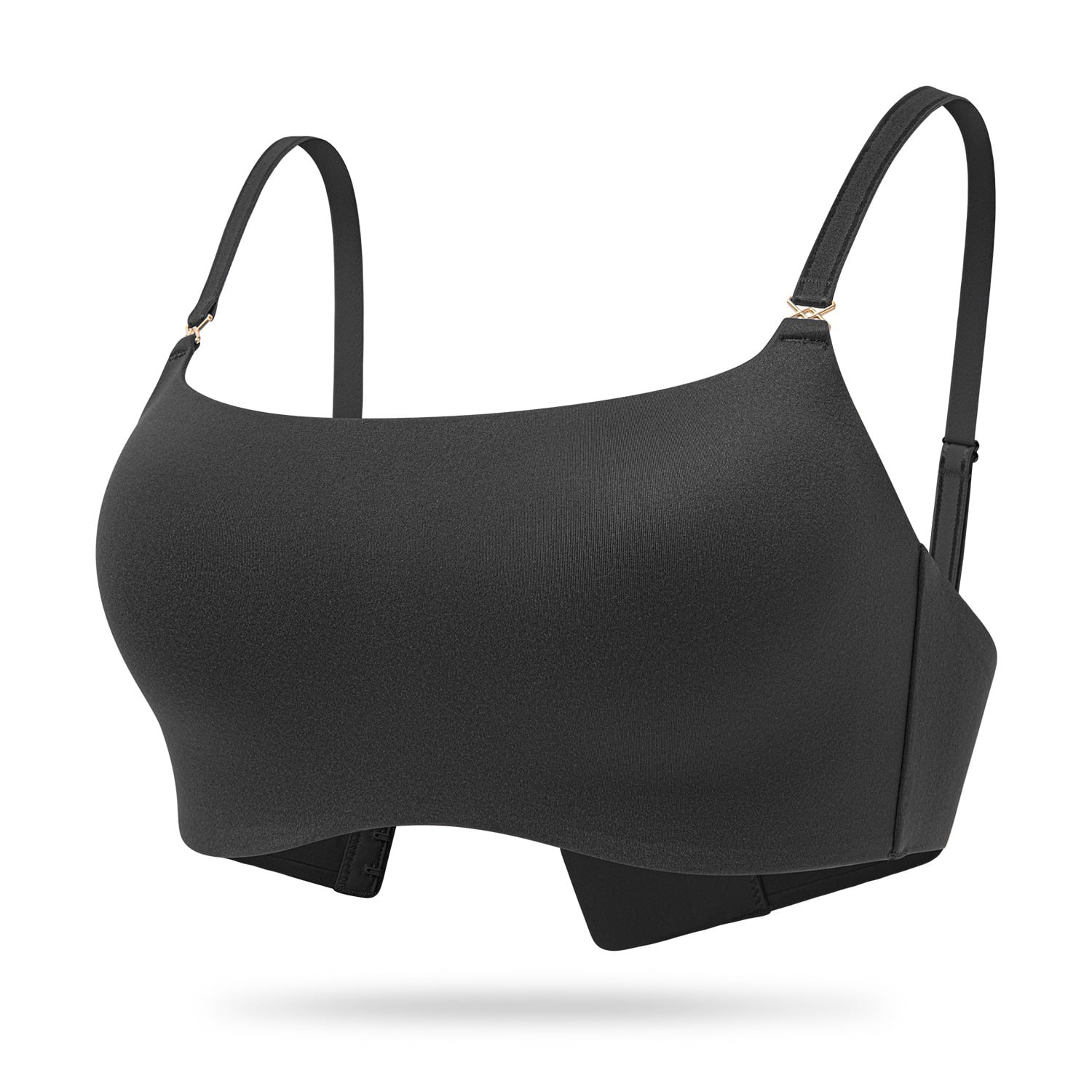 Deyllo Women's Seamless Wireless Bra Comfort Lightly Padded Lined ...