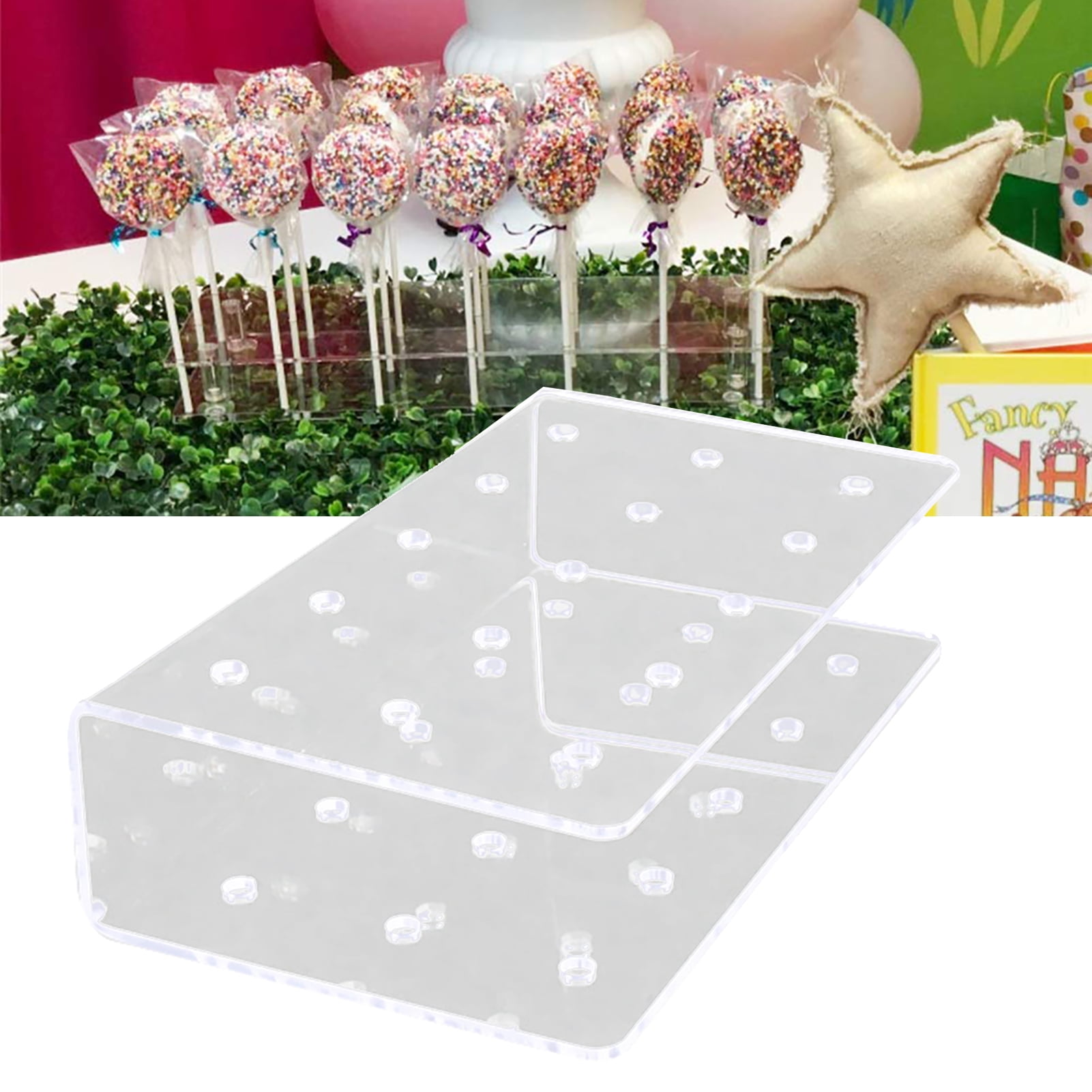 Deyuer 1Pc Acrylic Lollipop Holder Rectangle Shape Double Layer Acrylic ...