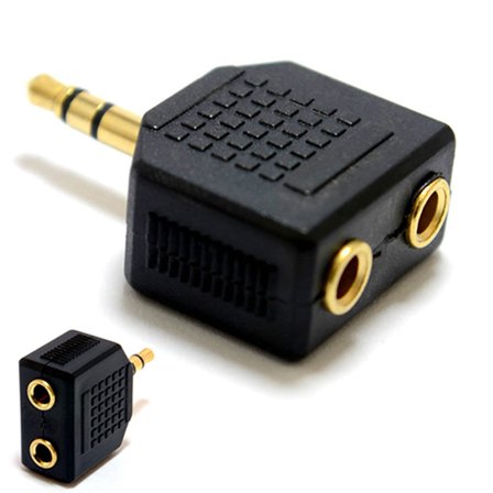 2pcs 3.5mm Headphone Y Splitter 1 Male to 2 Female Audio Jacks for ...