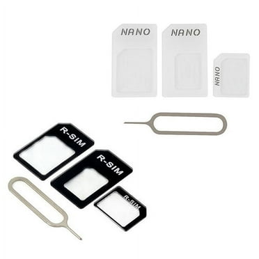 for Nano SIM Card Adapter 4 in 1 Converter Kit to Micro/Standard for ...