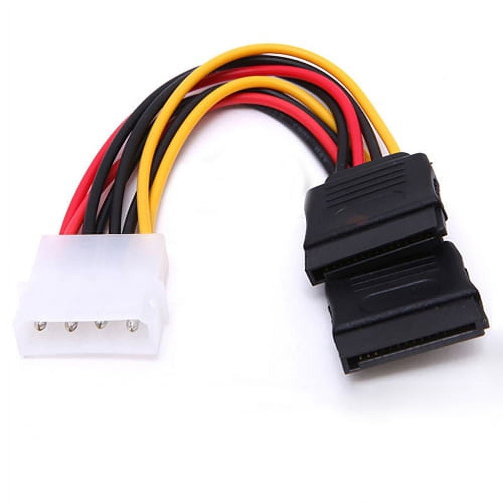 Deyuer 4 Pin IDE Molex to 15 Pin 2 Serial SATA Hard Drive Power Adapter ...
