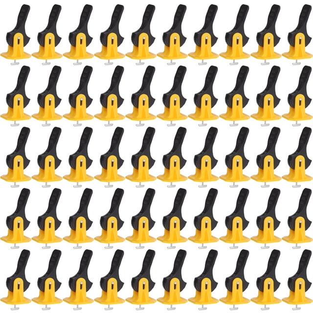 Deyuer 50Pcs Tile Spacers Leveling System Kit Adjustable Fit Reusable ...