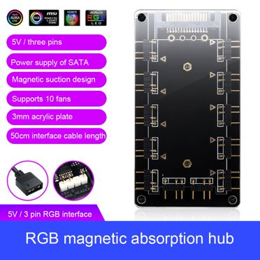 Cooler Master PWM HUB,6 Ports for Addressable RGB Lighting with PWM,1 ...