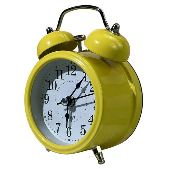 Deyuer Alarm Clock Double Bell Retro Design Luminous Mute Sweeping ...