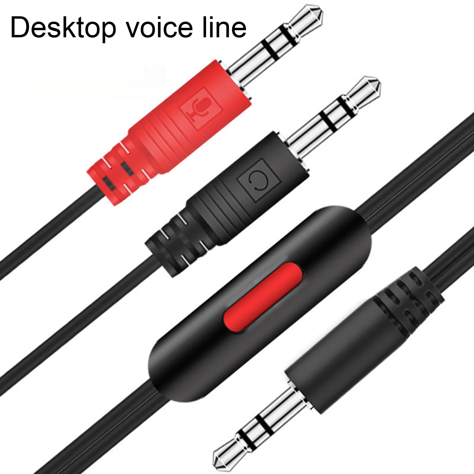 Deyuer Audio Cable 1.5m 2-in-1 Volume Control 3.5mm Plug Headphone ...