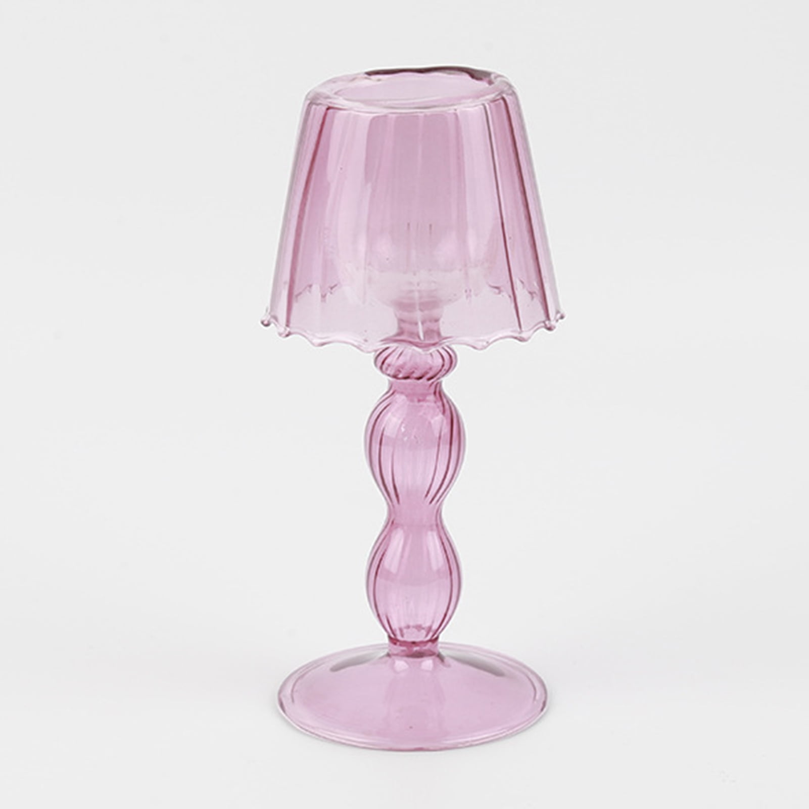 Deyuer Candle Stand Table Lamp Design Stable Base Glass Striped Table ...