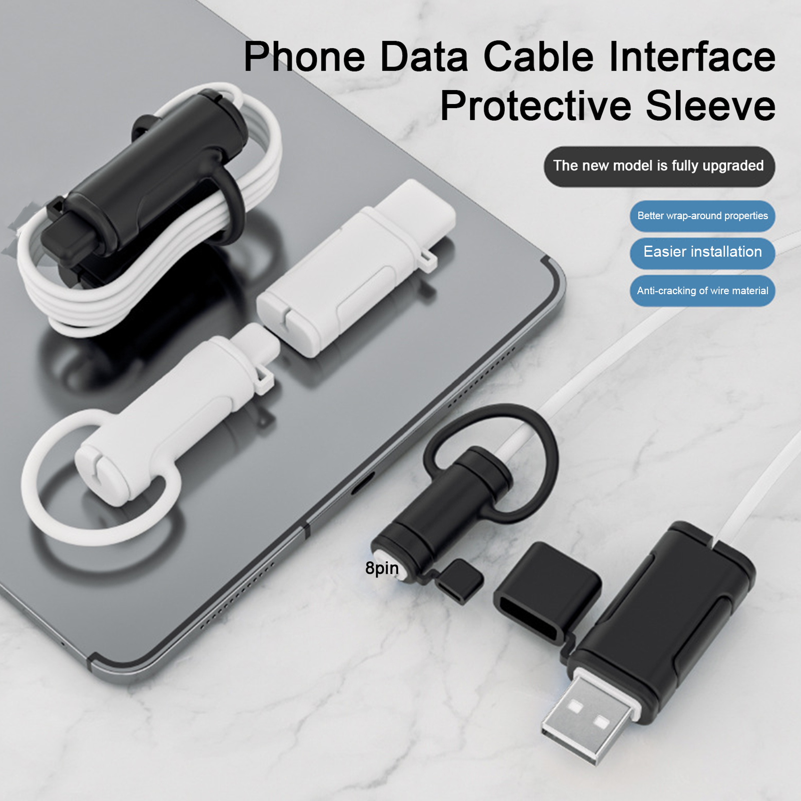 Deyuer Data Cable Protector Multicolor Soft Silicone Case Strong ...