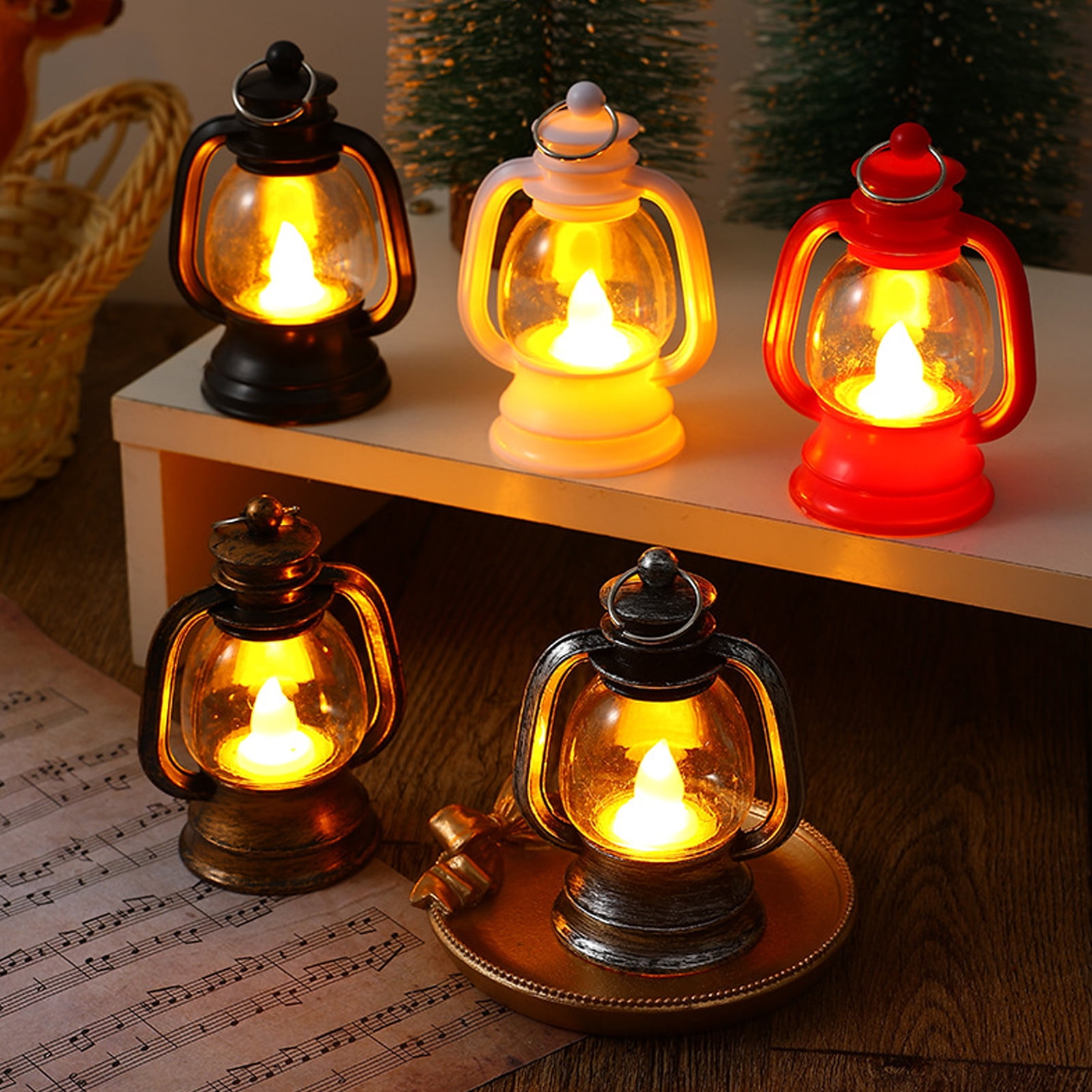 Deyuer Electric Lamp Durable Retro LED Oil Lamp Lantern Beautiful ...