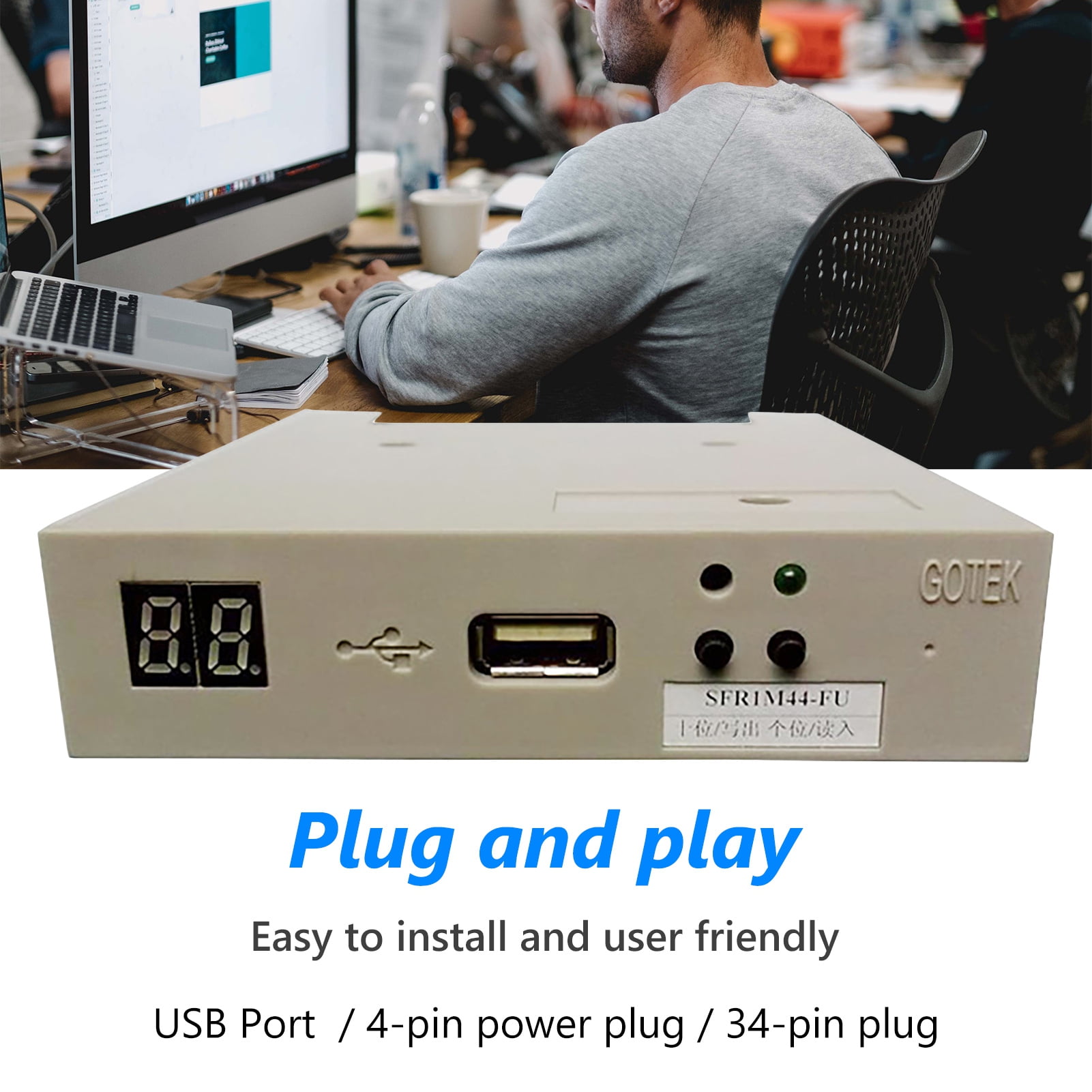 Deyuer FDD-UDD U144K USB Emulator Internal Plug Play Designed with 32 ...