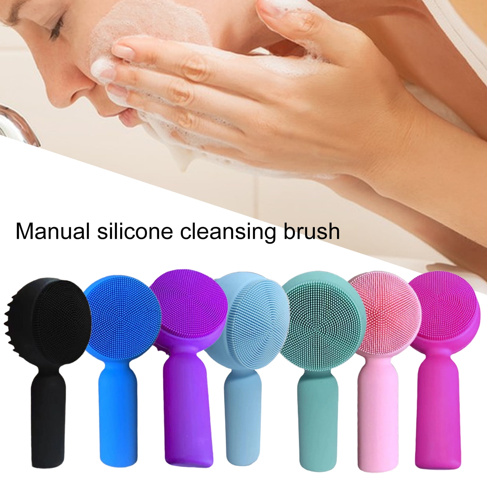 Deyuer Face Cleansing Brush Double Sided Manual Gentle Exfoliating ...