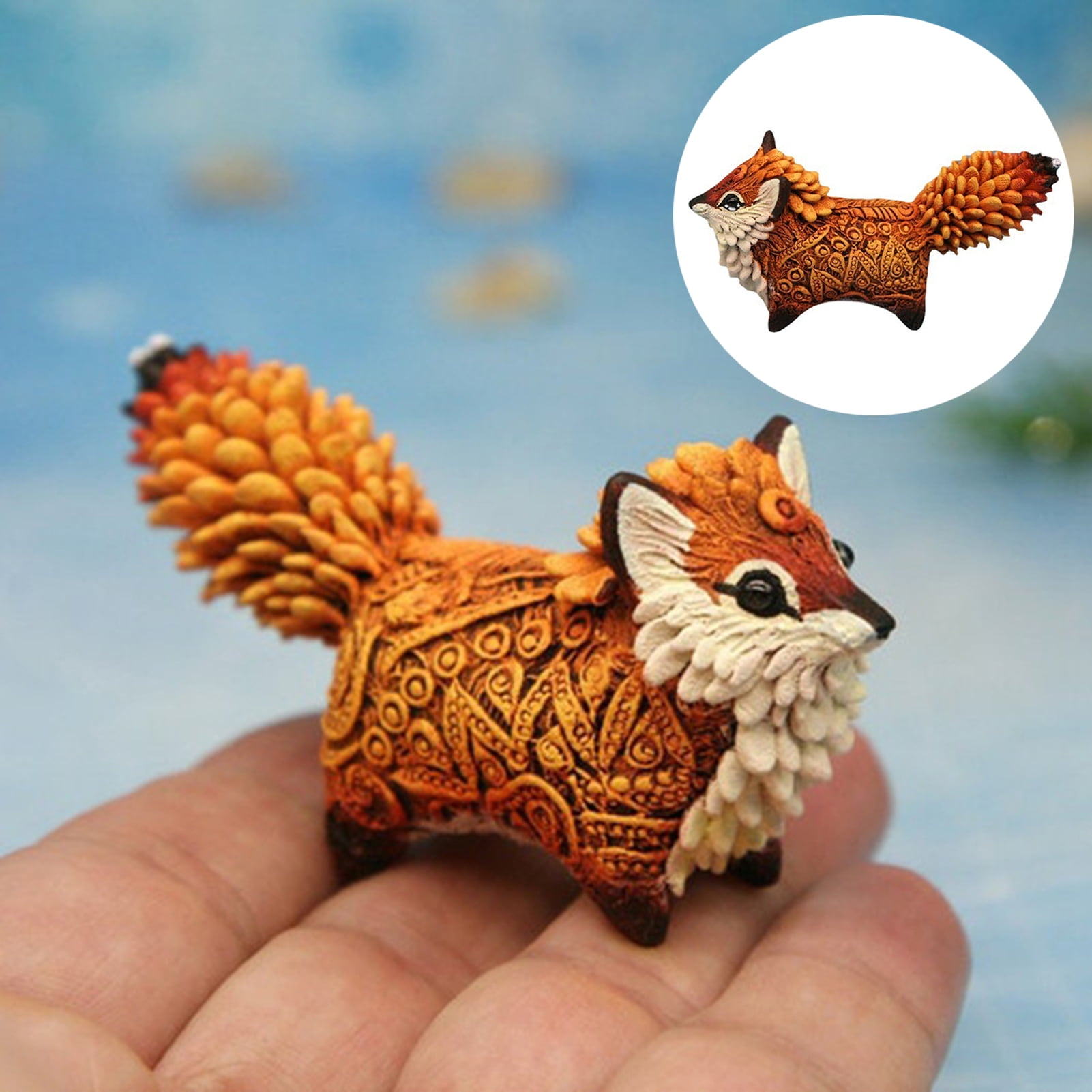 Deyuer Fox Figure Realistic Solid Model Rich Details Non-fading Vivid ...
