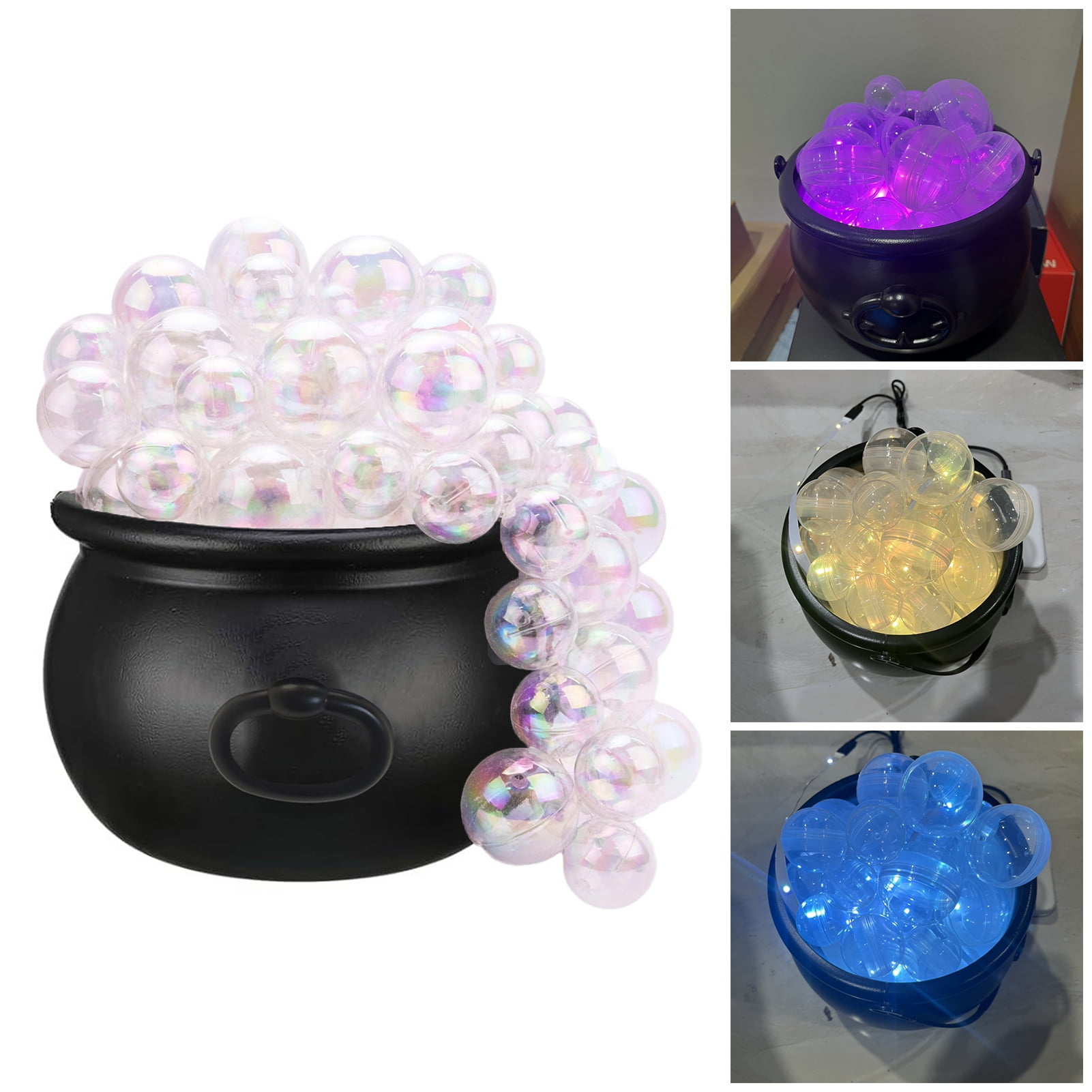 Deyuer Halloween Bubble Pot,Bubbling Cauldron Set DIY Lighted Witch Pot ...