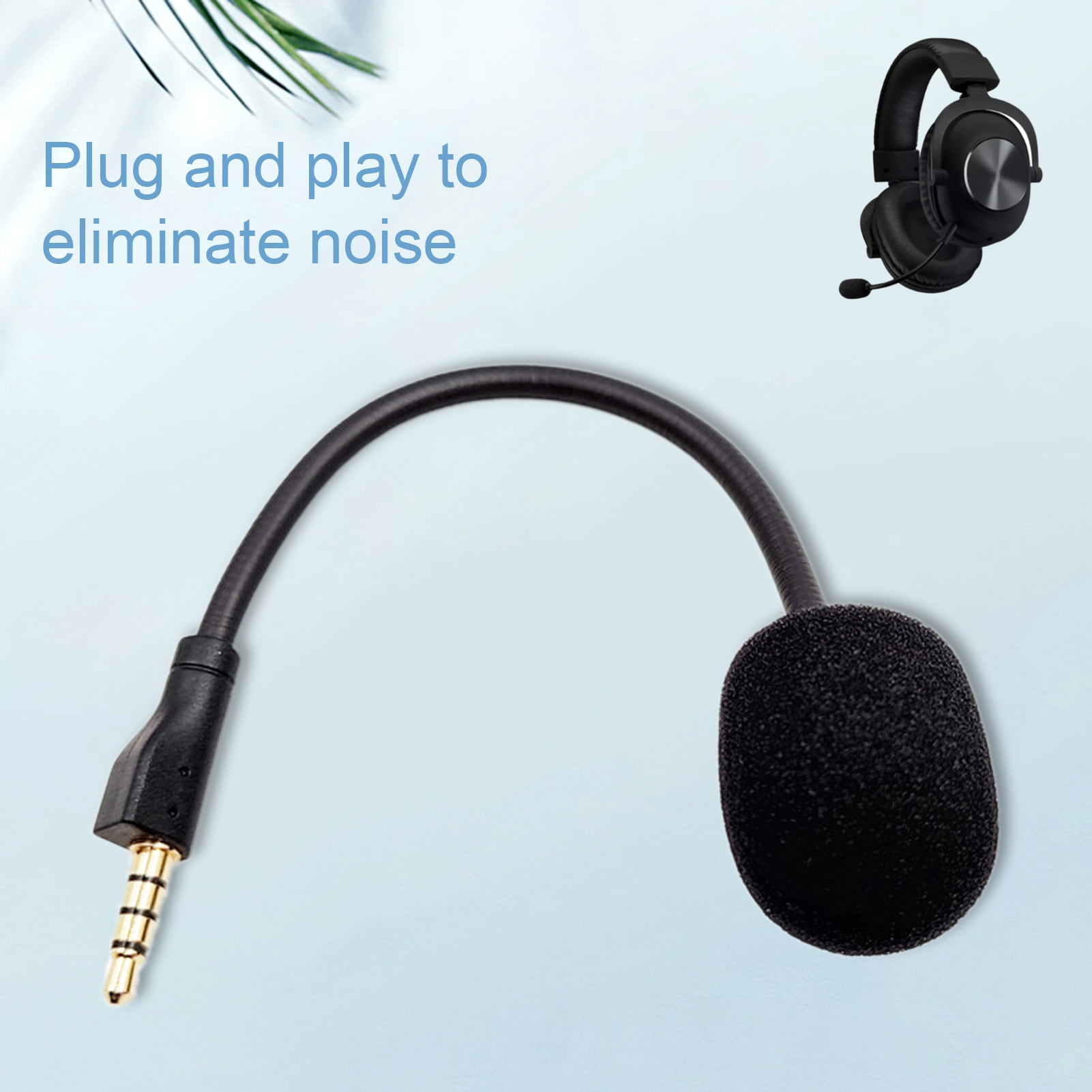 Deyuer Headset Microphone Plug Play Replaceable Flexible 3.5mm ...
